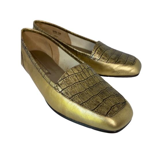 Enzo Angiolini | Shoes | Enzo Angiolini Womens 65 Gold Liberty Croc ...